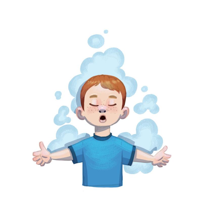 Cloudy With A Chance To Breathe - Kirk Illustration